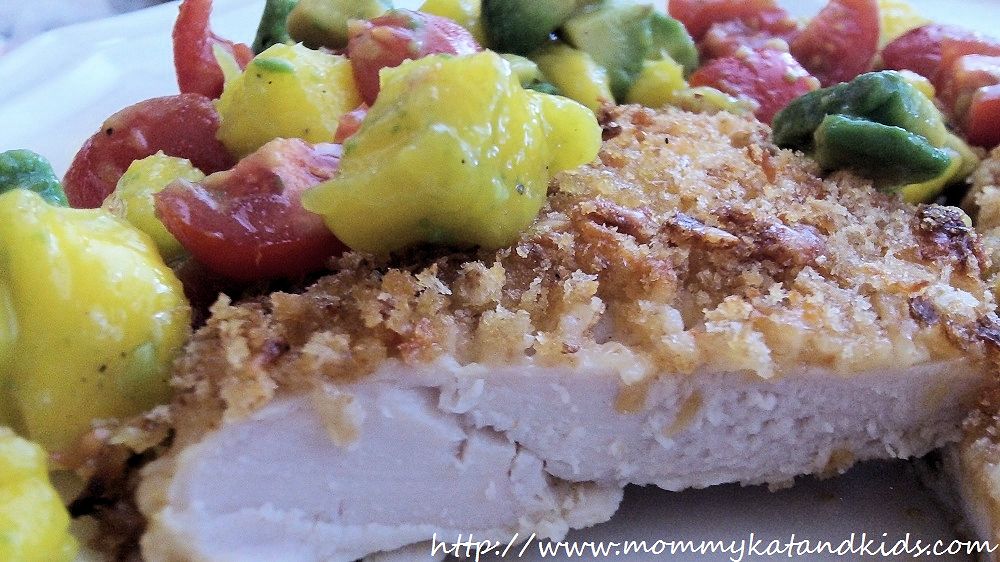 Kat's Asiago Spicy Ranch Chicken with Mango Avocado Salsa